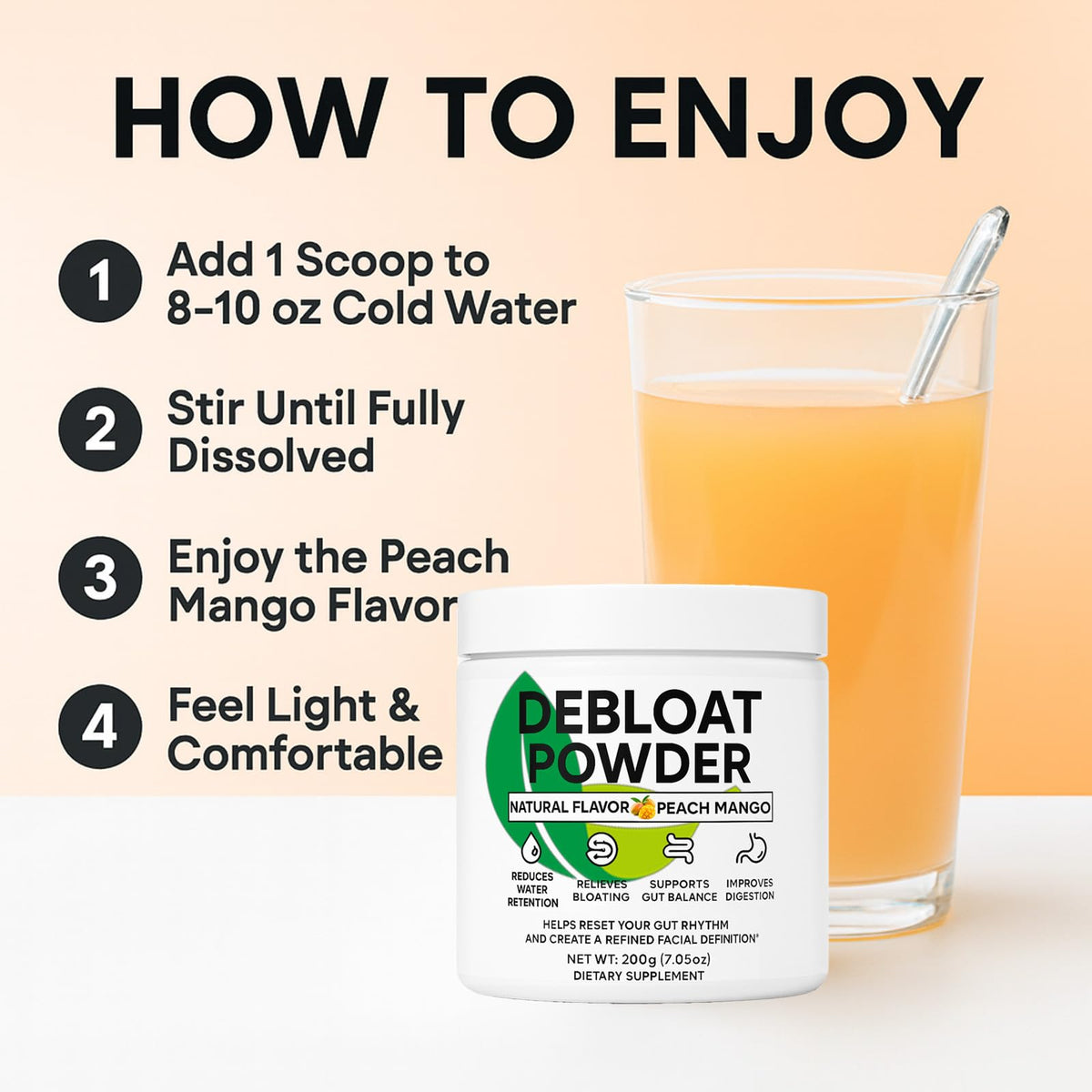 Enhance digestion with Debloat powder
