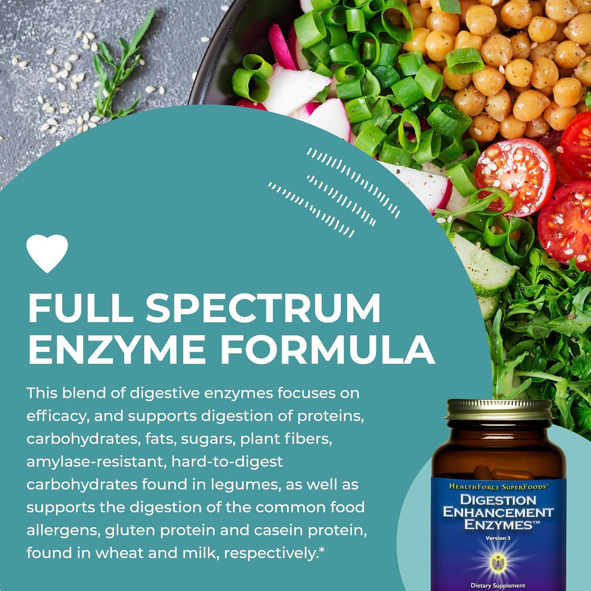 enhance digestion with HEALTHFORCE enzymes