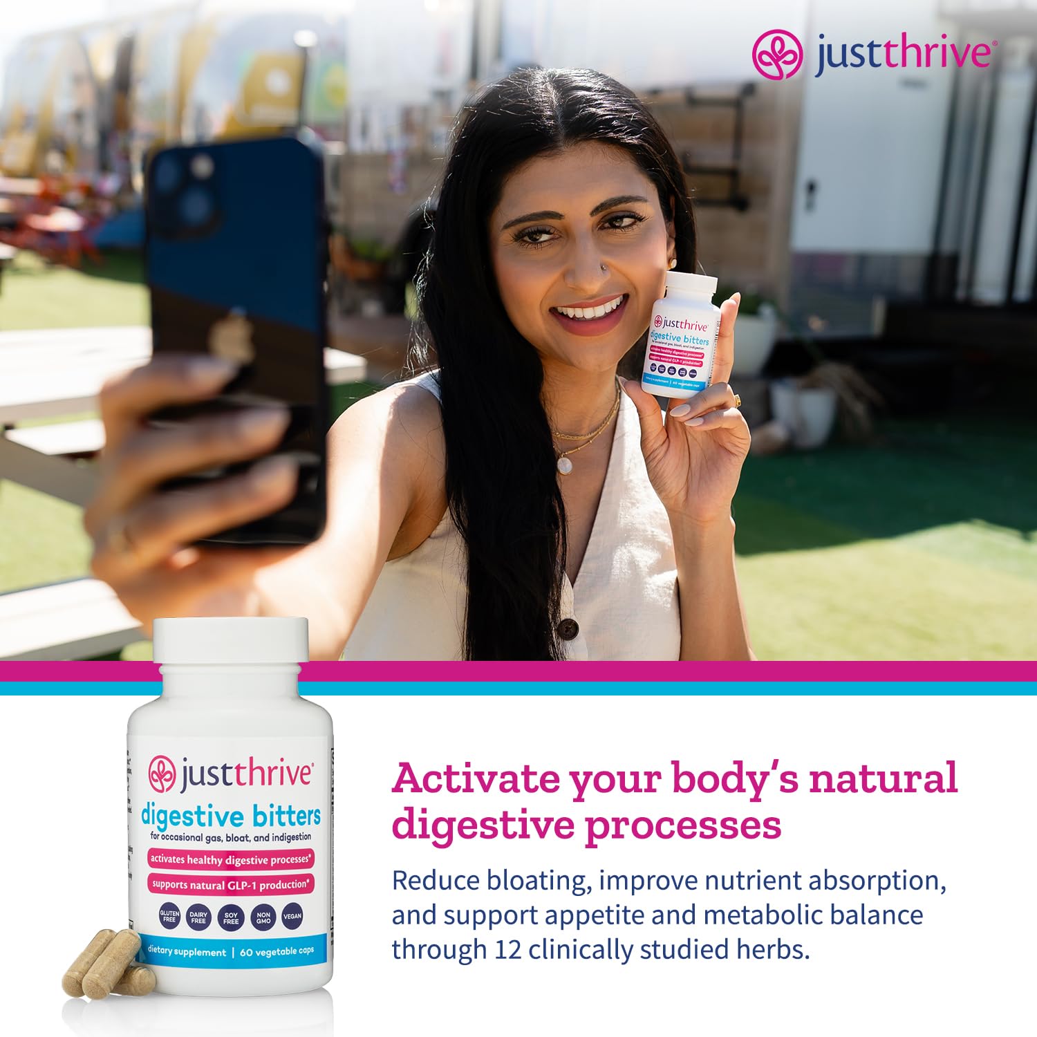 enhance digestion with Just Thrive