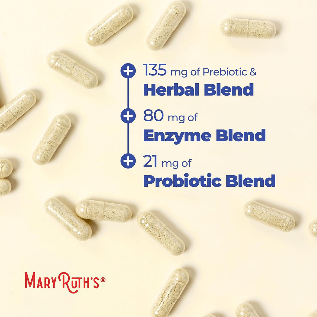 enhance digestion with MARYRUTH'S enzymes