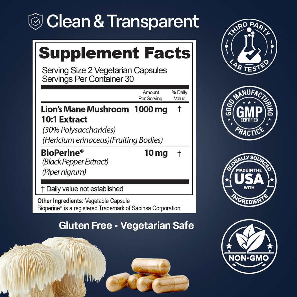 Enhance focus with Lion's Mane extract