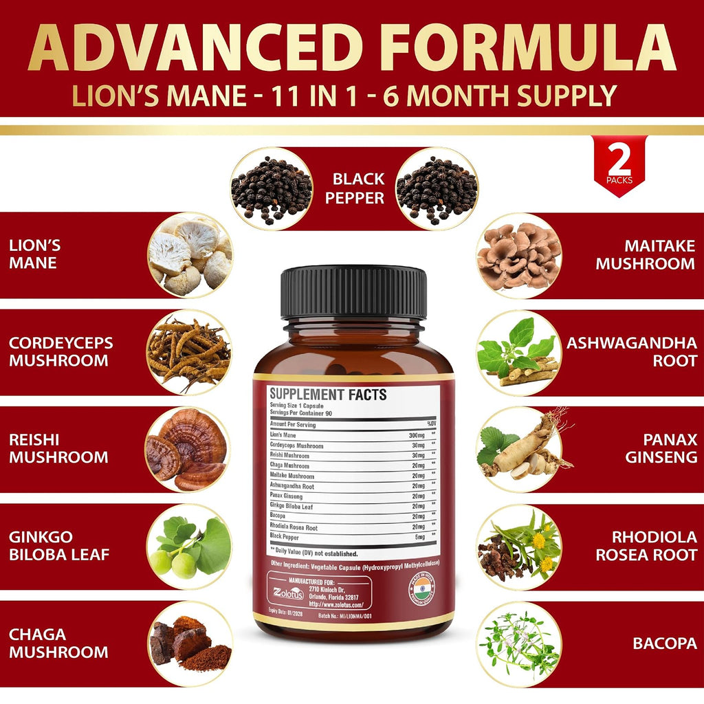 enhance focus with lion's mane