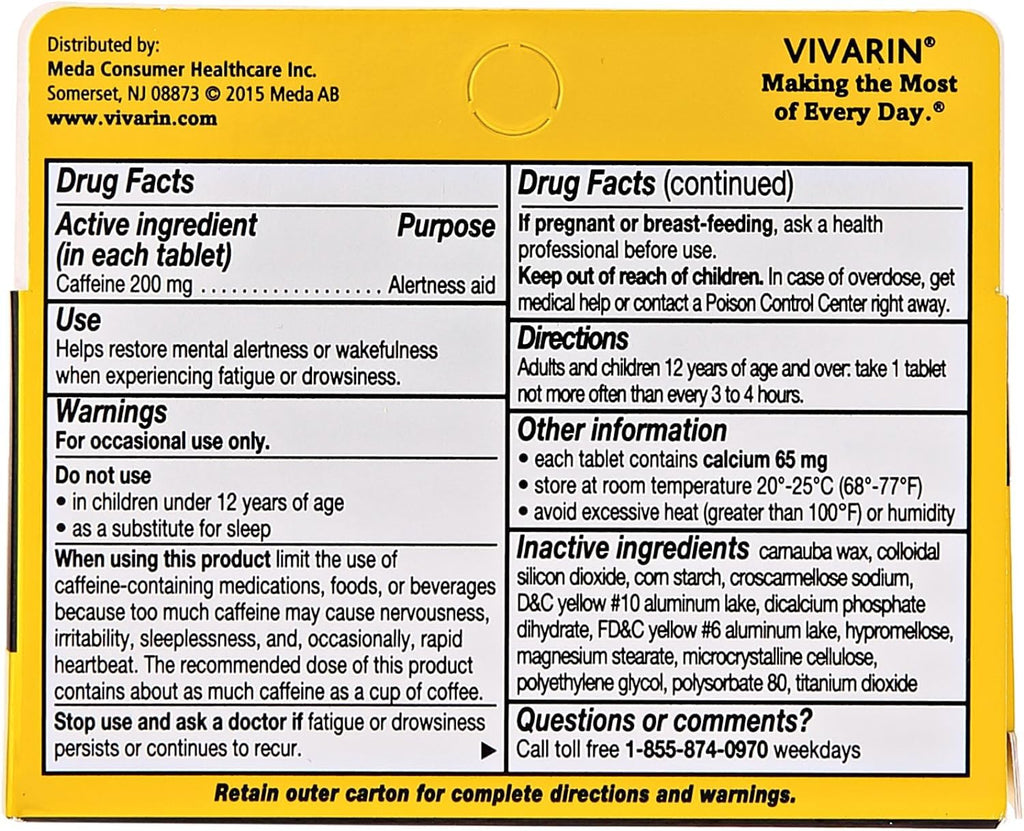 Enhance focus with Vivarin energy aid