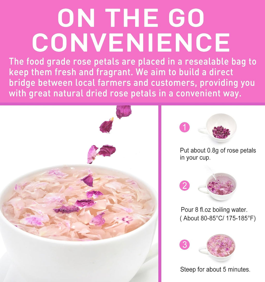 enhance green tea with rose petals