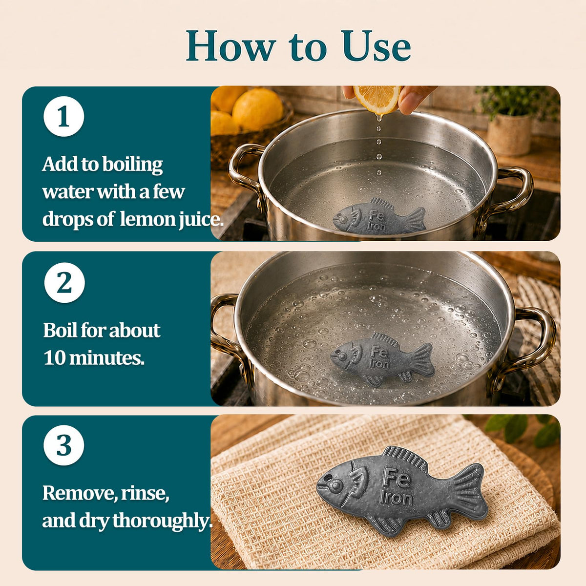 Enhance iron intake with cooking tool