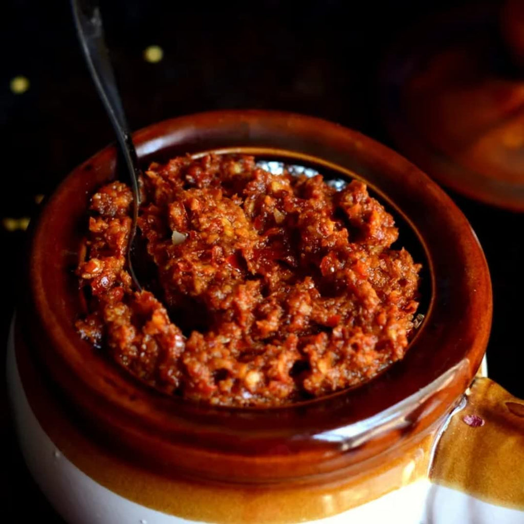 enhance meals with red chilli thecha