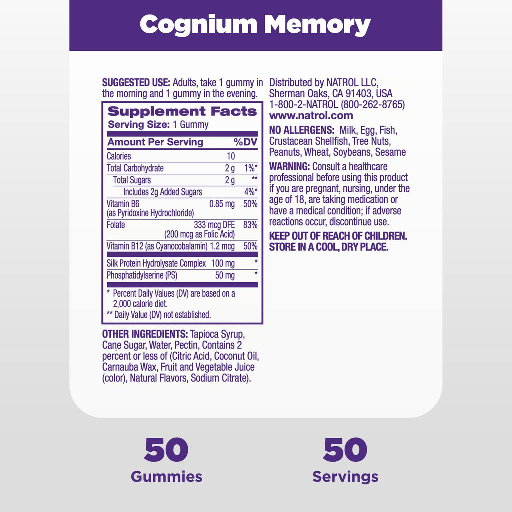 enhance memory with Natrol Cognium