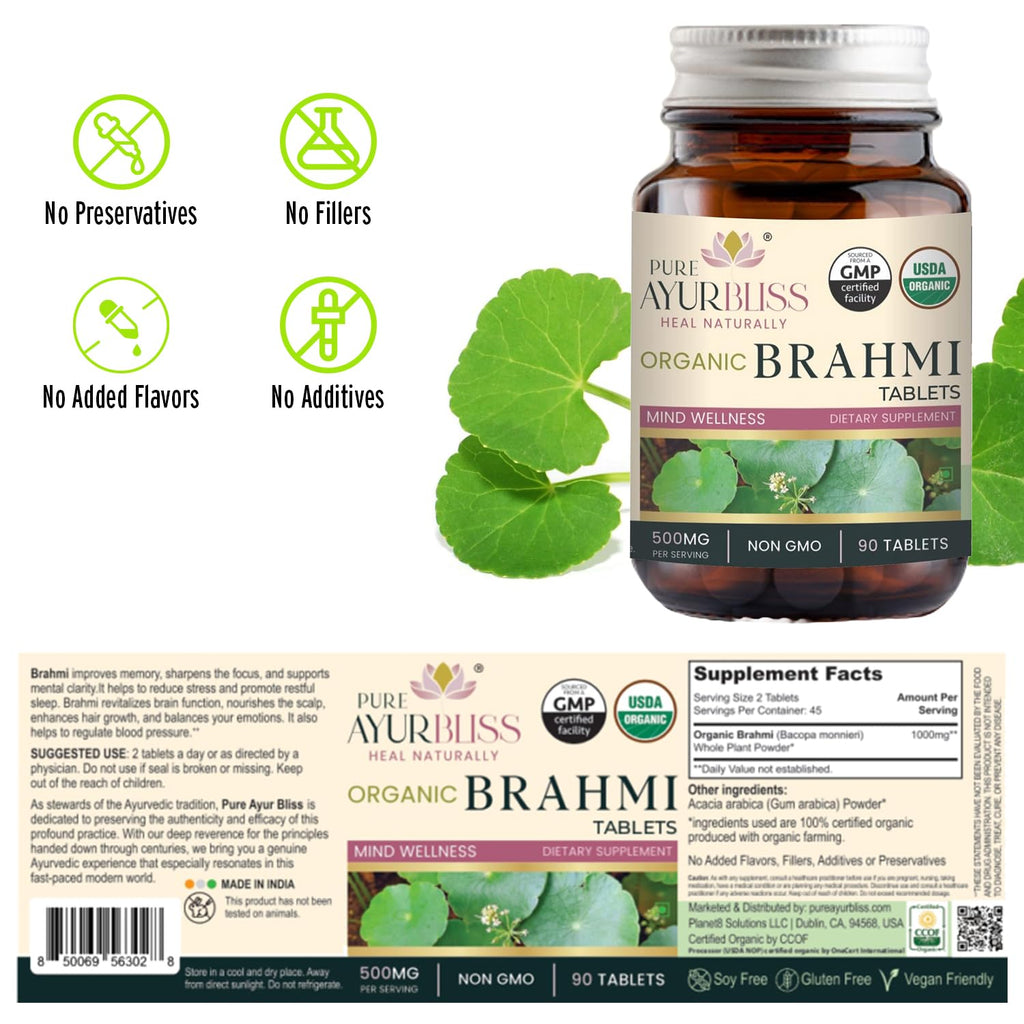 enhance memory with organic Brahmi