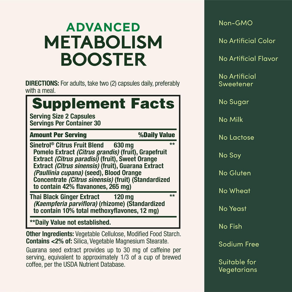Enhance metabolism with Nature's Bounty