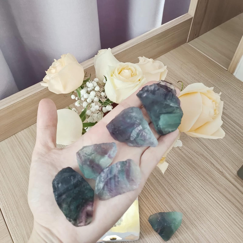 enhance nails with fluorite crystals
