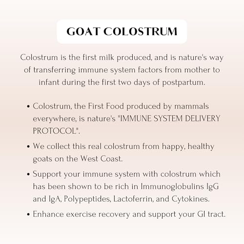 enhance recovery with goat colostrum