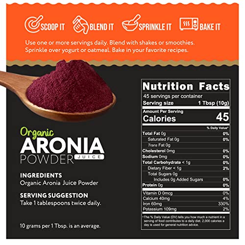 enhance smoothies with organic aronia