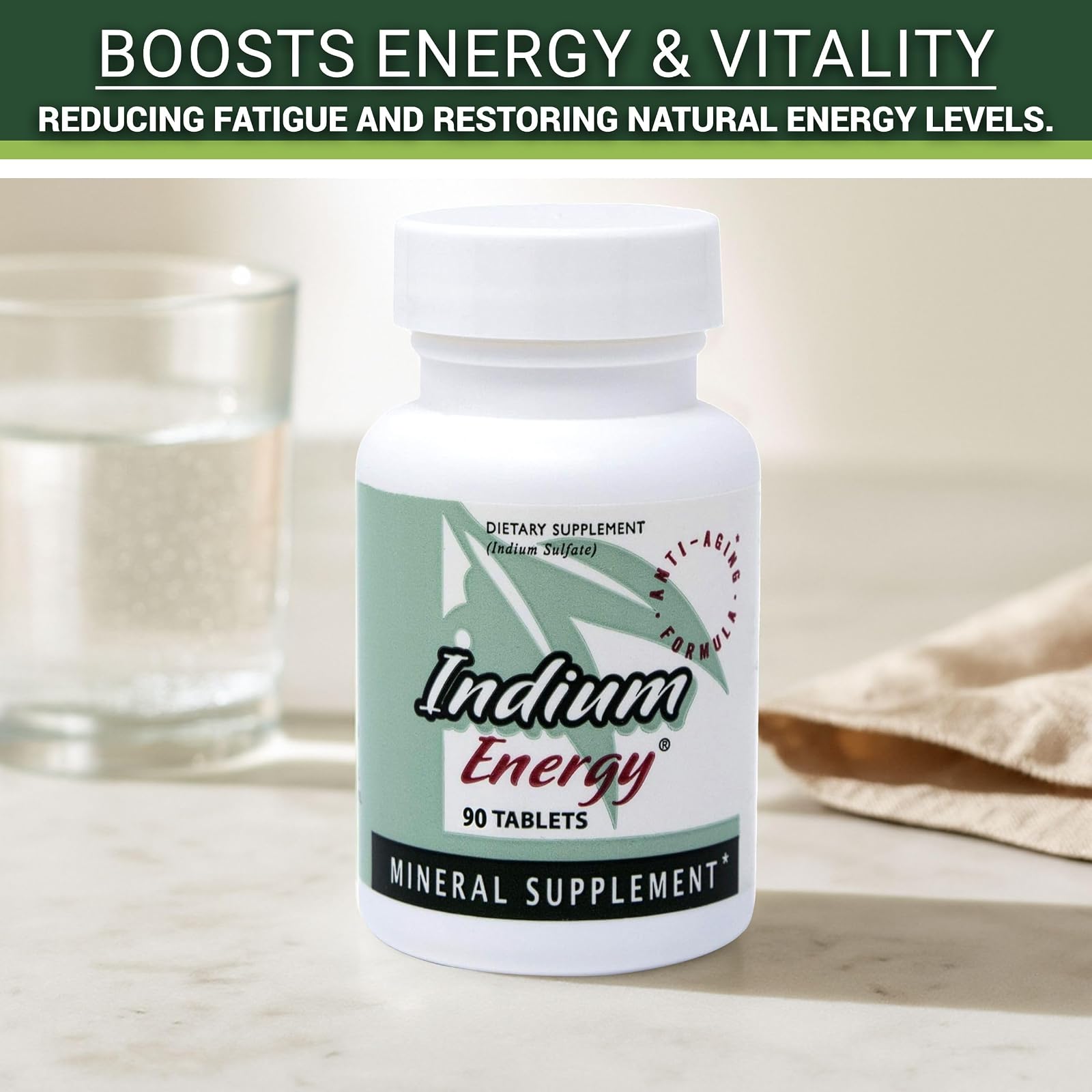 Enhance stamina with Indium Energy formula