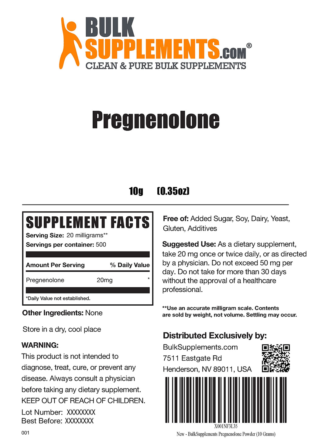 enhance vitality with pregnenolone powder