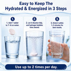 Enhance water with hydrogen tablets