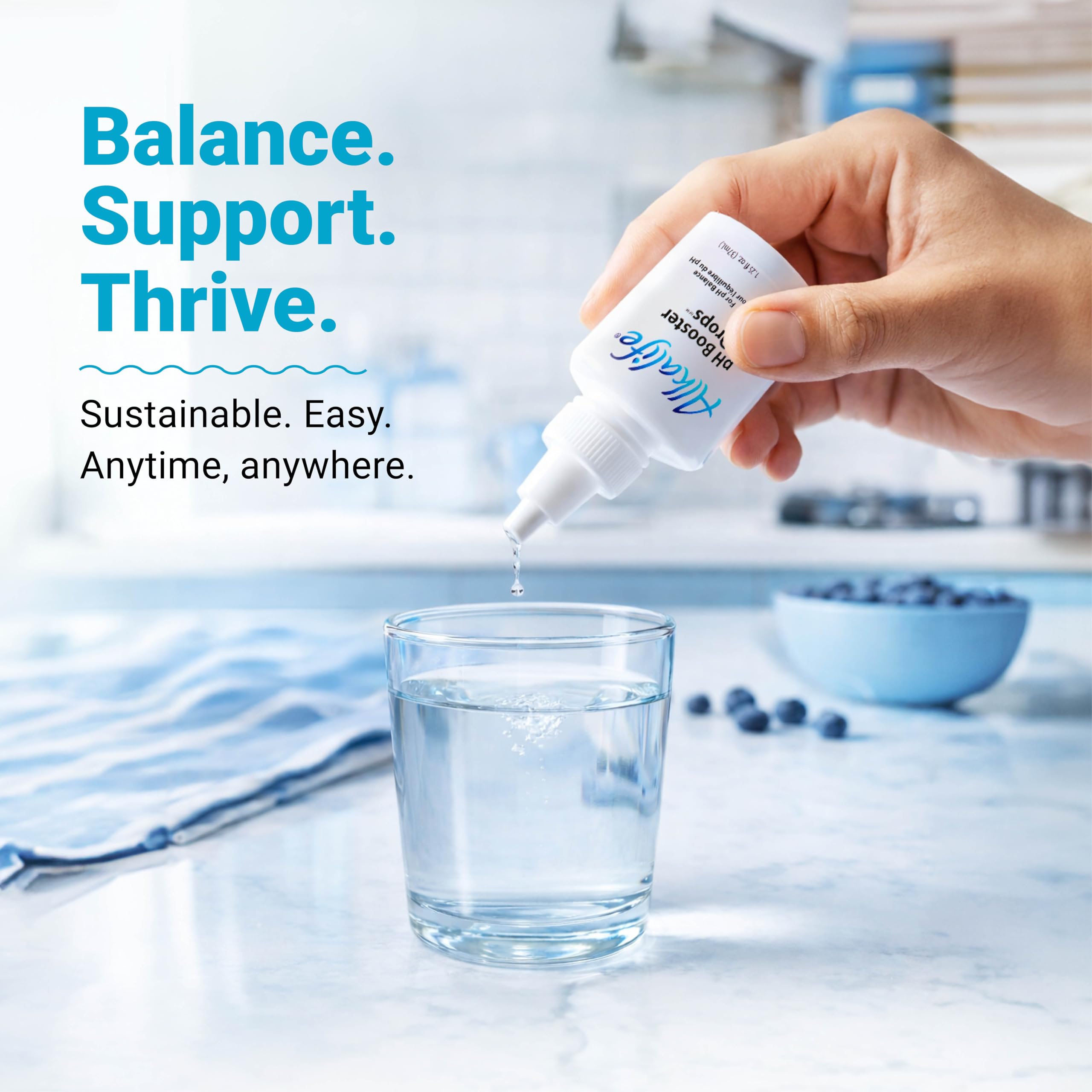 Enhance water with pH drops
