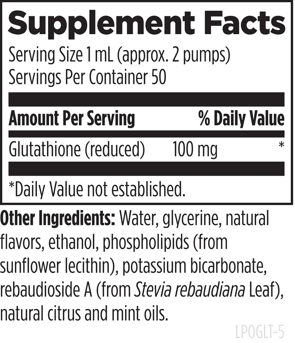 Enhanced absorption liposomal glutathione