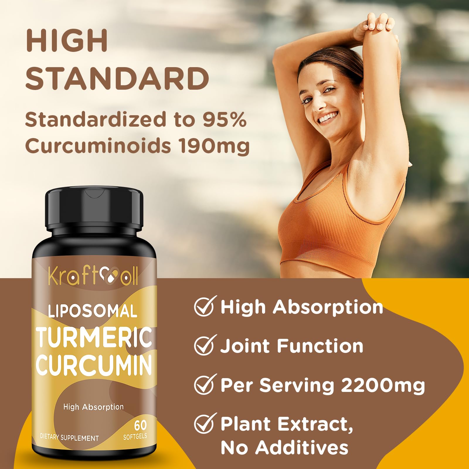 Enhanced absorption turmeric softgels