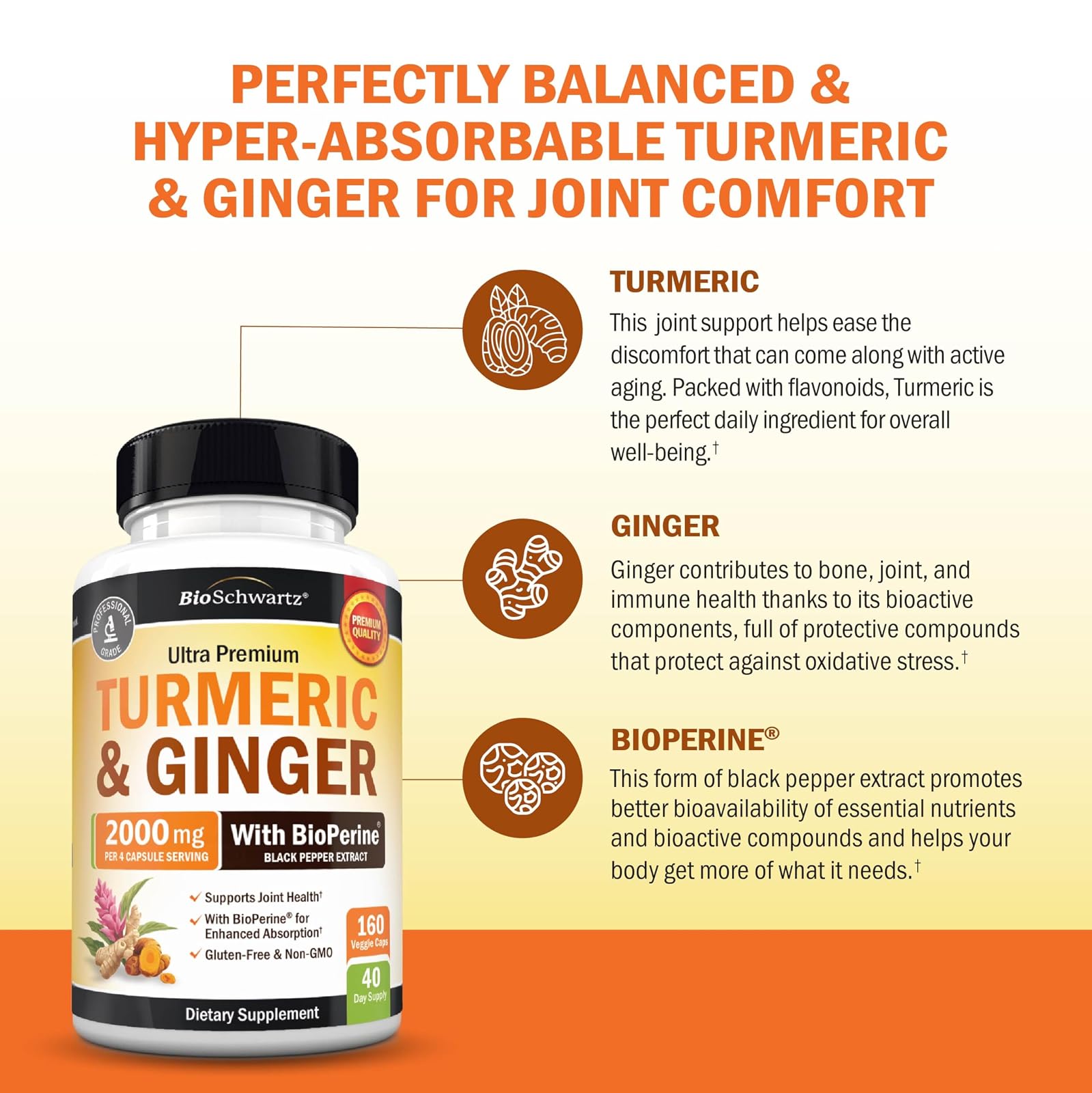 enhanced absorption with BioPerine turmeric