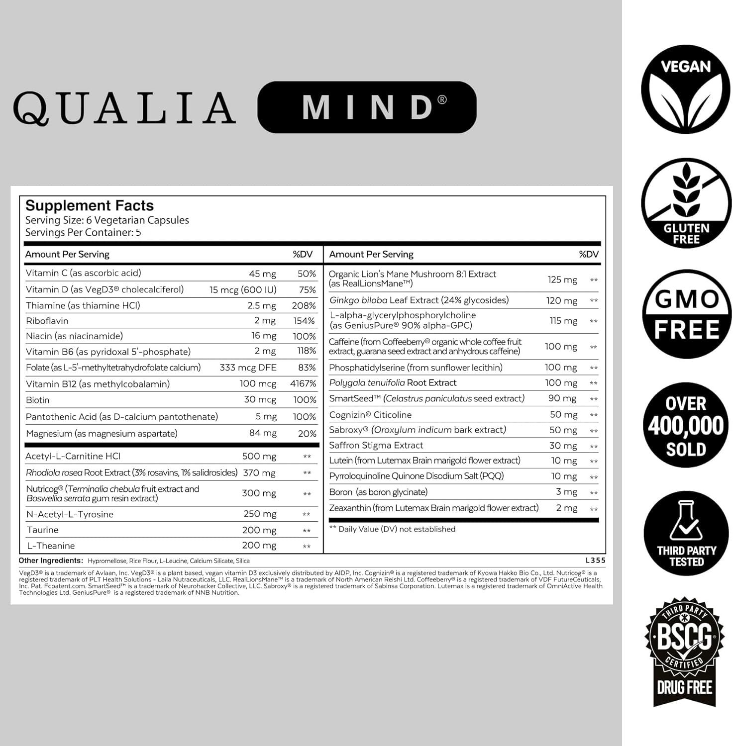 Enhanced cognitive function Qualia