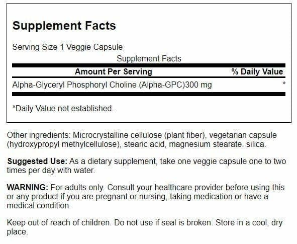 Enhanced cognitive function with Alpha-GPC