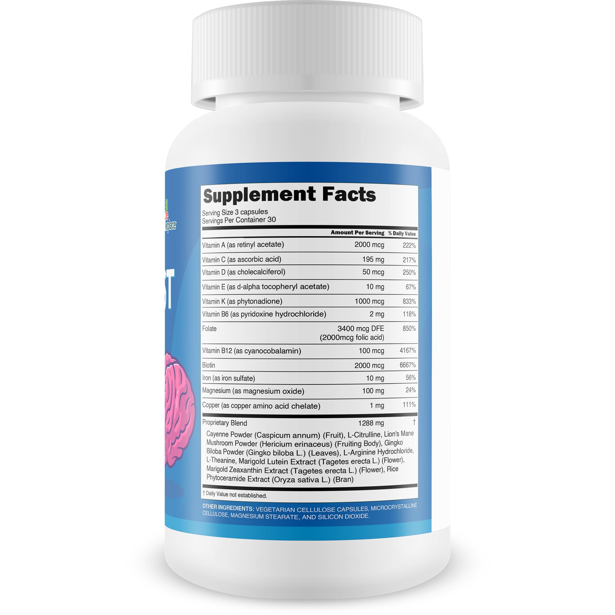 enhanced concentration with blended vitamins