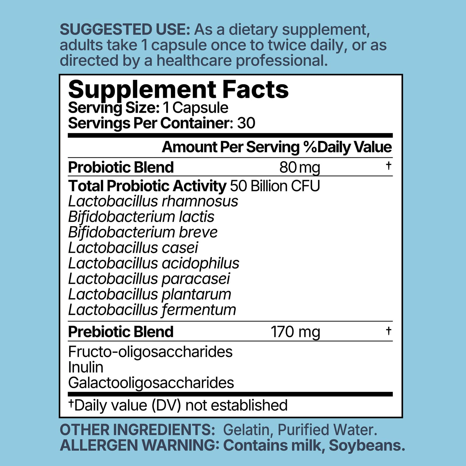 enhanced digestion with 50 billion CFU