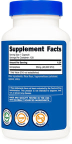 enhanced digestion with Nutricost Serrapeptase