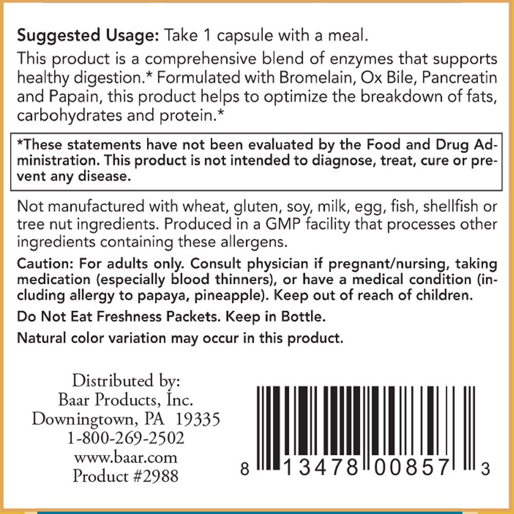 enhanced digestive enzymes for nutrient absorption