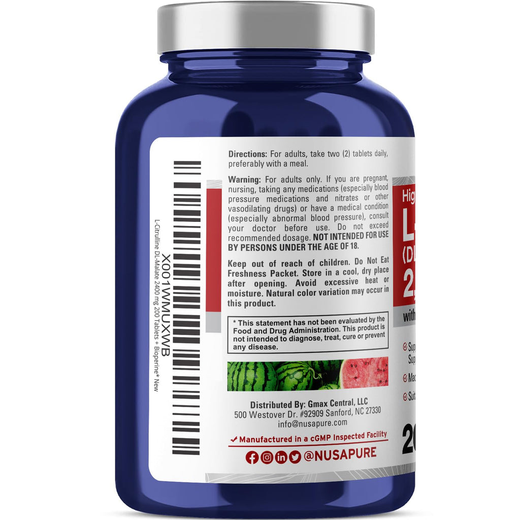 enhanced endurance with L-Citrulline tablets