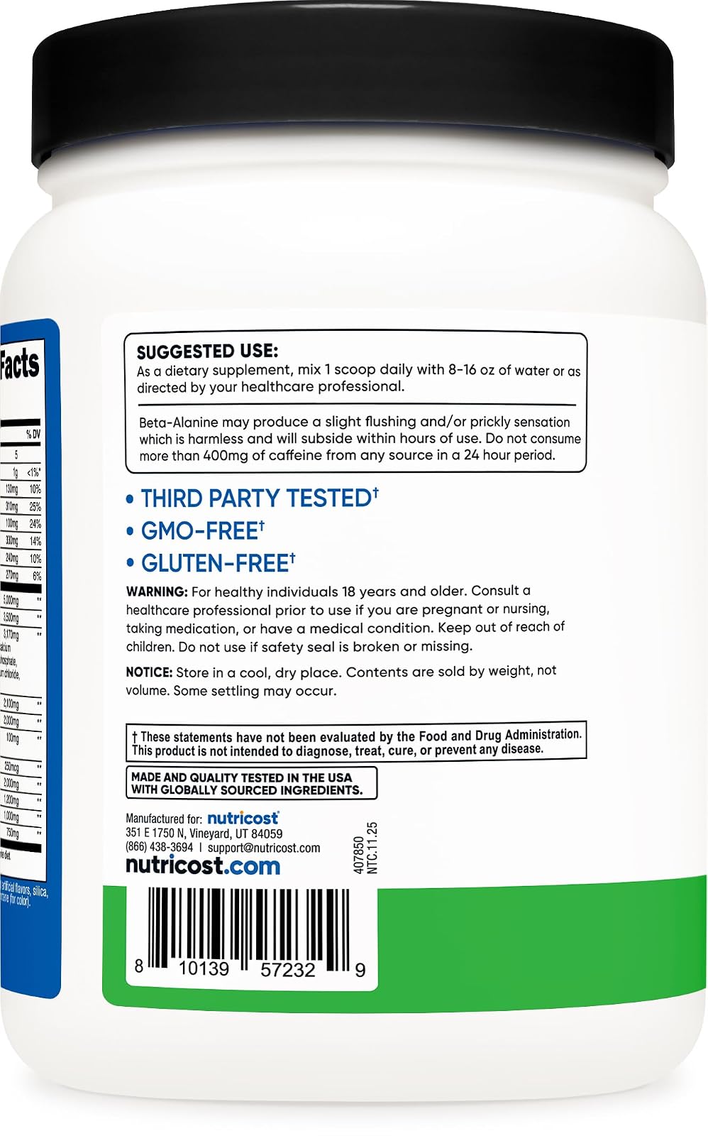 enhanced endurance with Nutricost powder