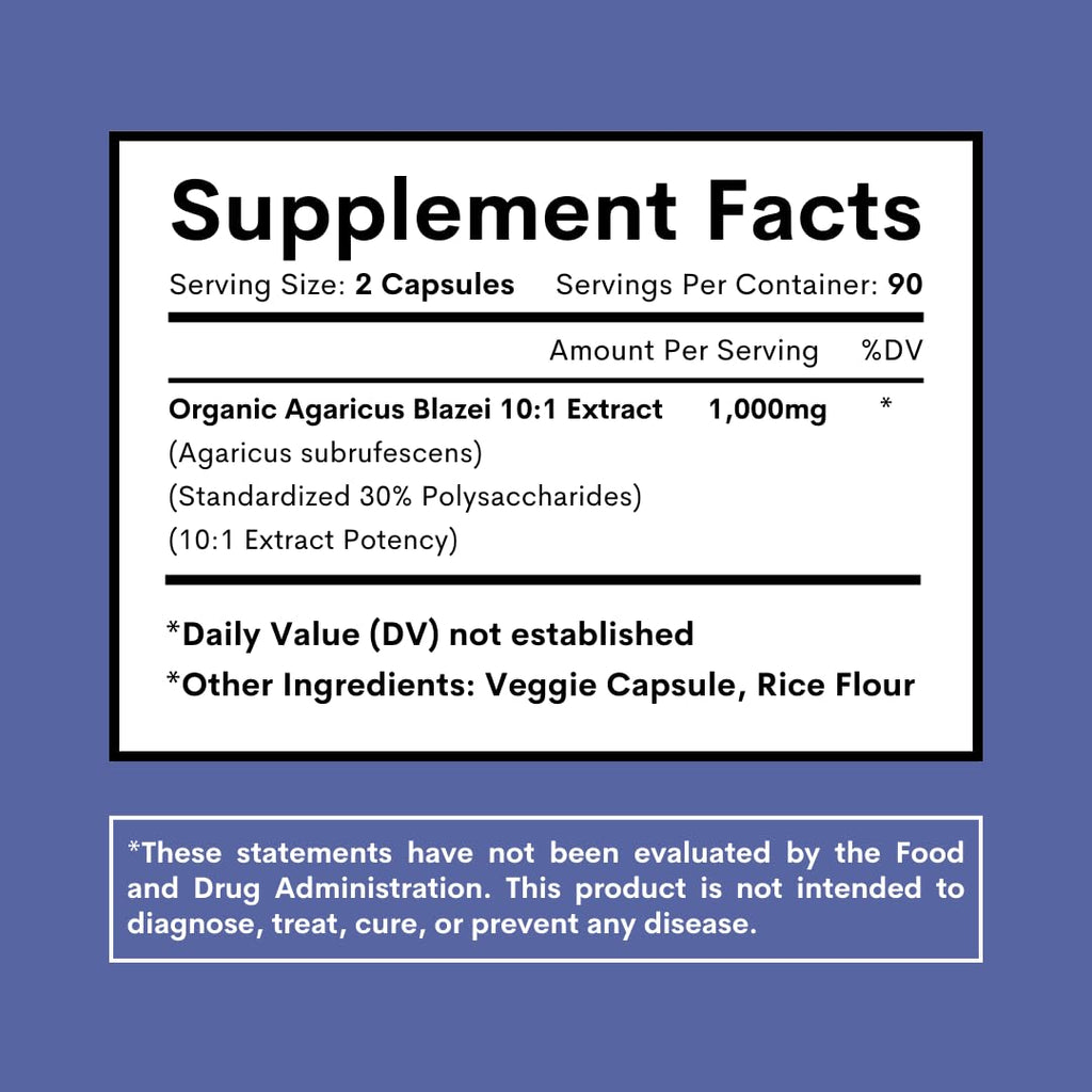 enhanced energy with Agaricus mushrooms