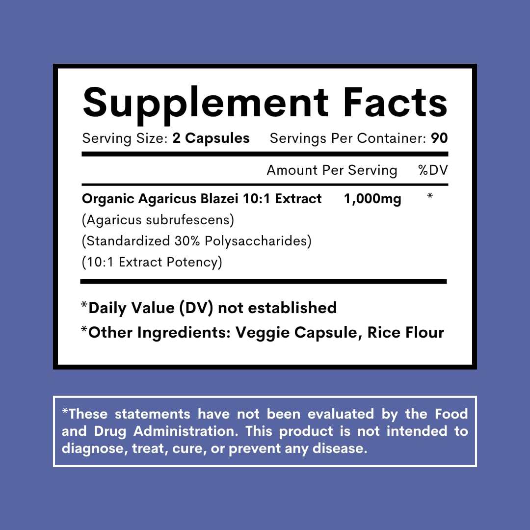 enhanced energy with Agaricus mushrooms
