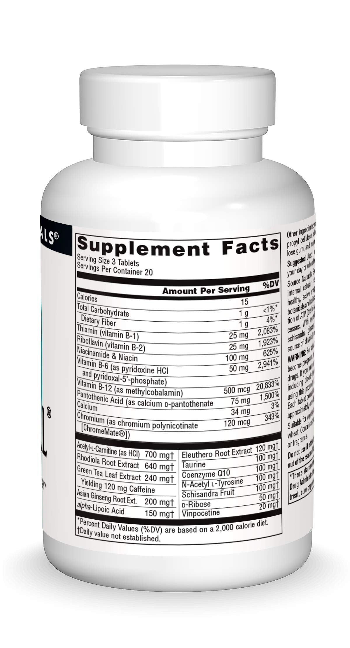 enhanced energy with blended vitamins