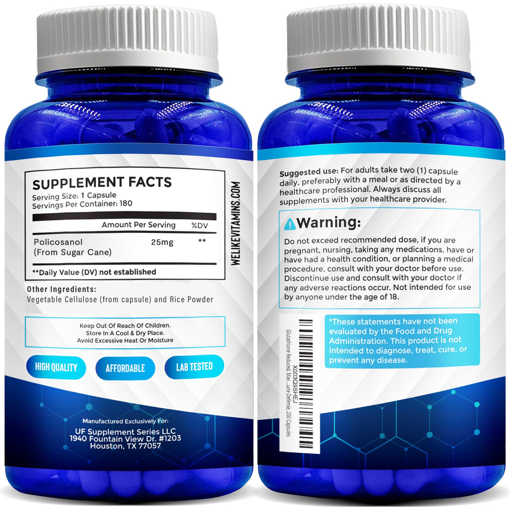 enhanced energy with policosanol 25mg