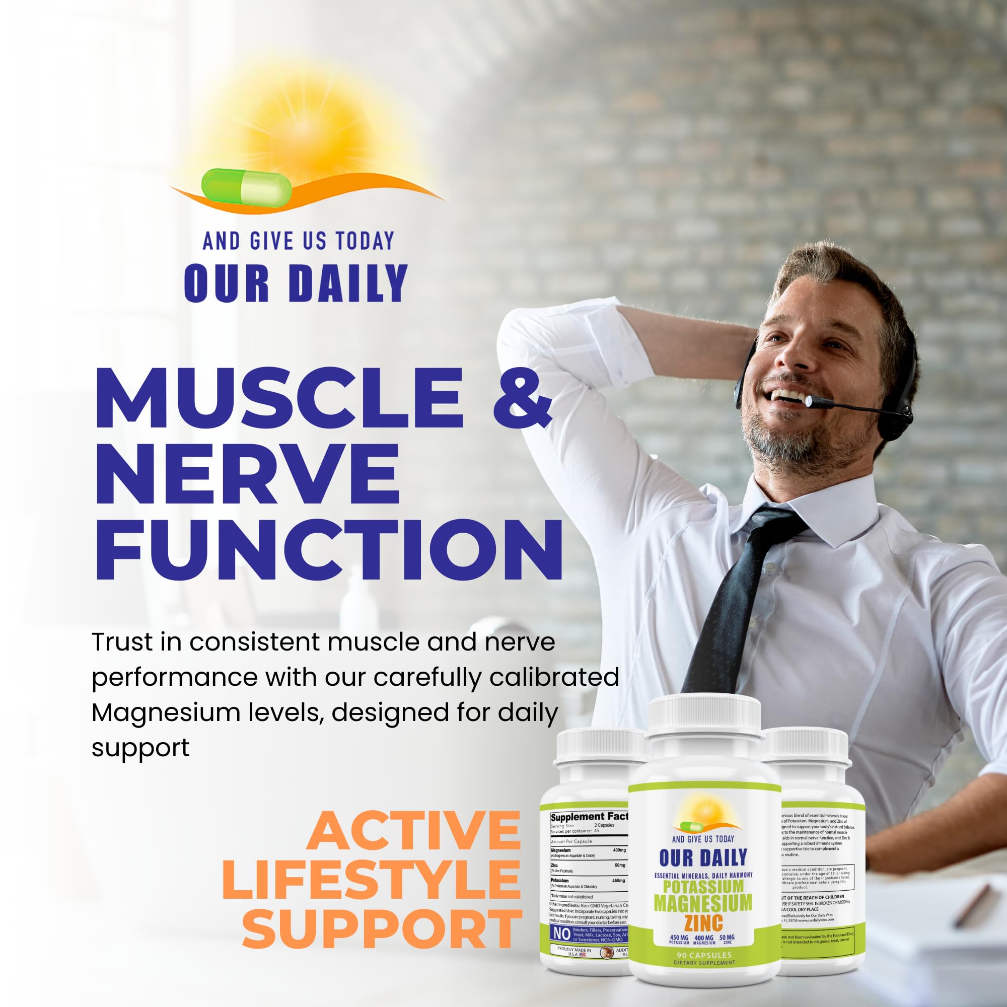 enhanced energy with potassium supplement
