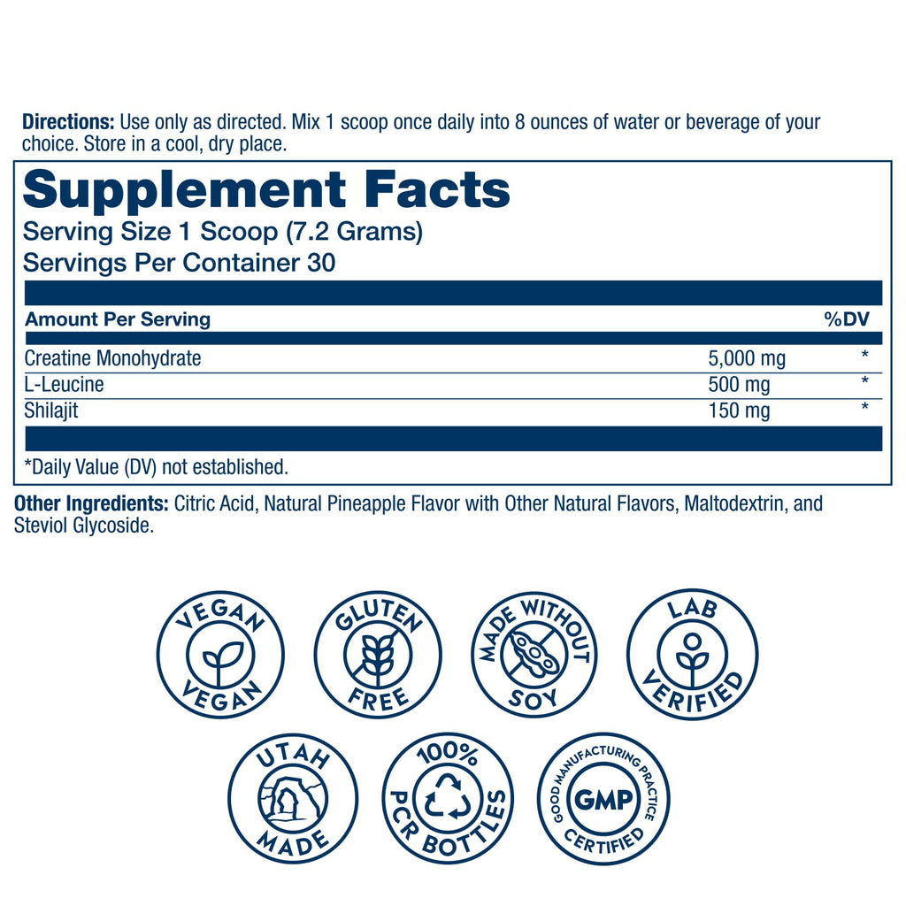 enhanced energy with SOLARAY creatine