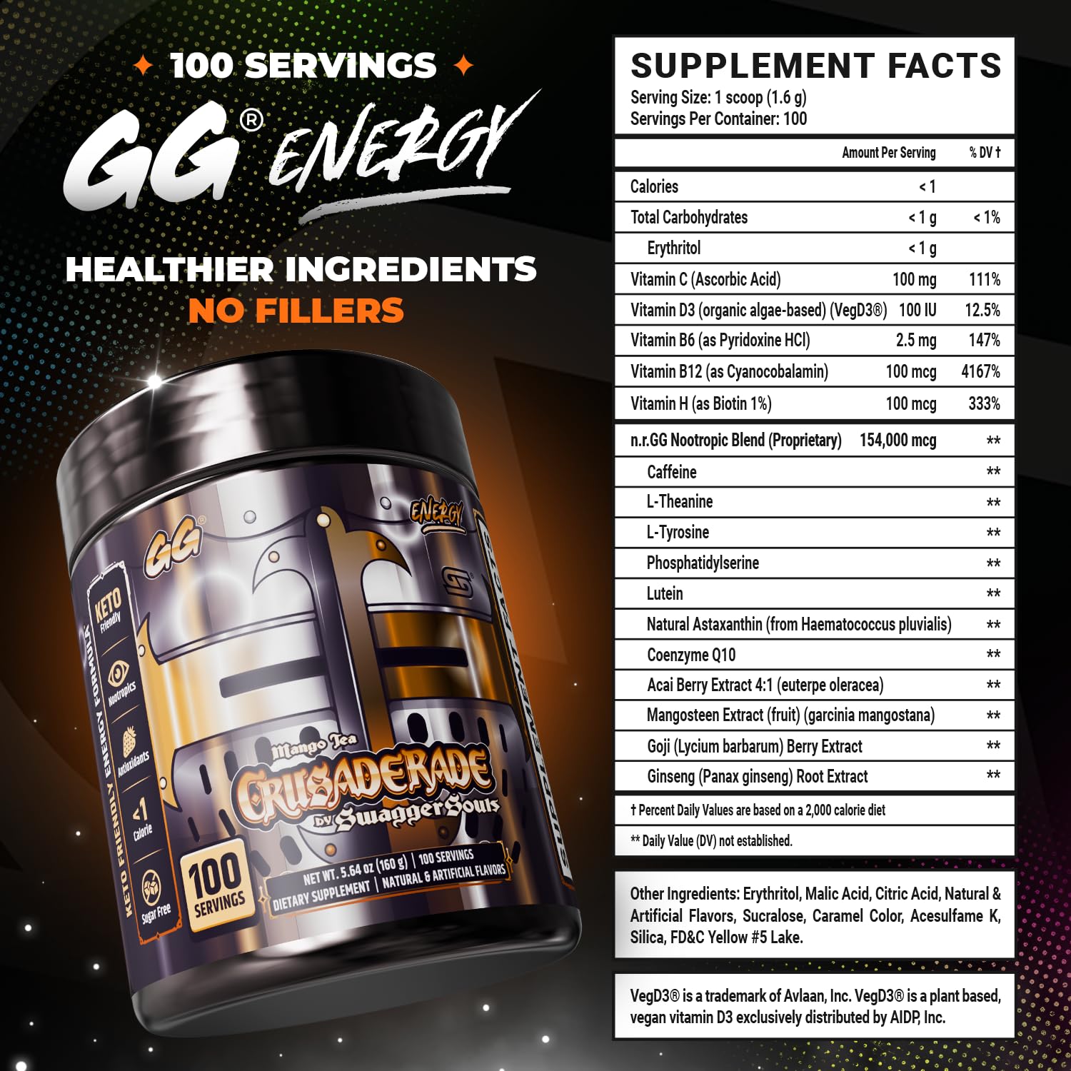Enhanced focus and stamina formula