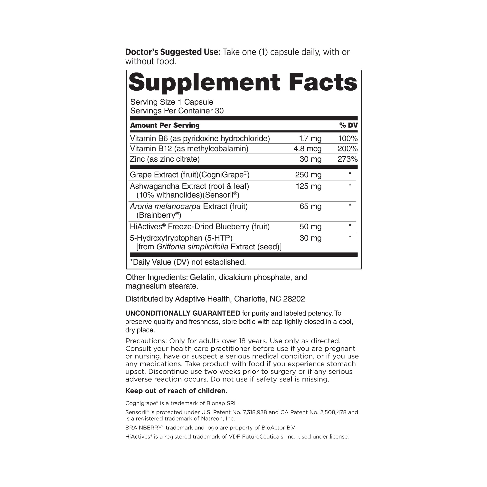 enhanced focus blended vitamin & mineral supplements