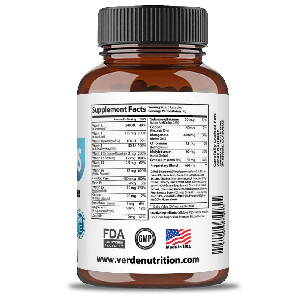 enhanced focus with blended vitamins