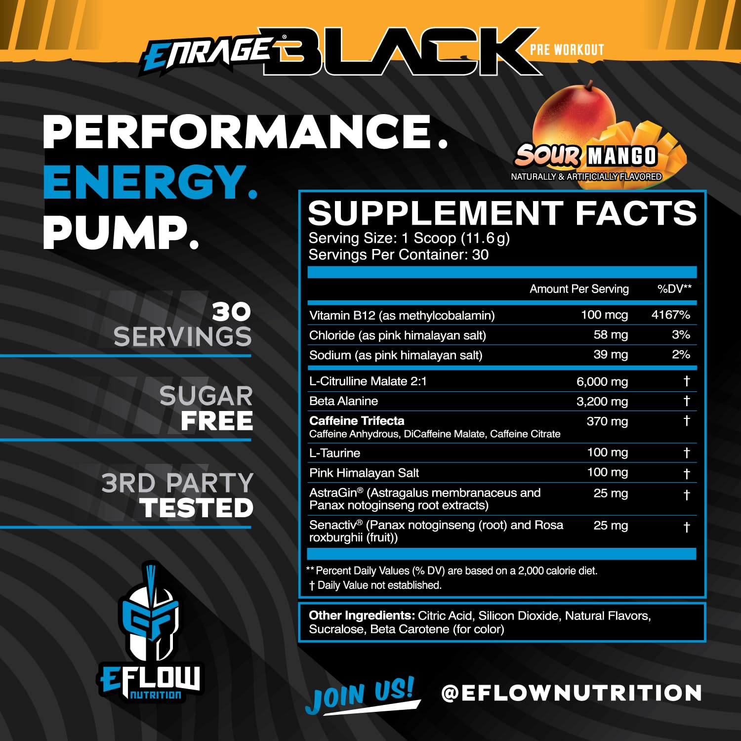 enhanced focus with eFlow Nutrition Enrage Black