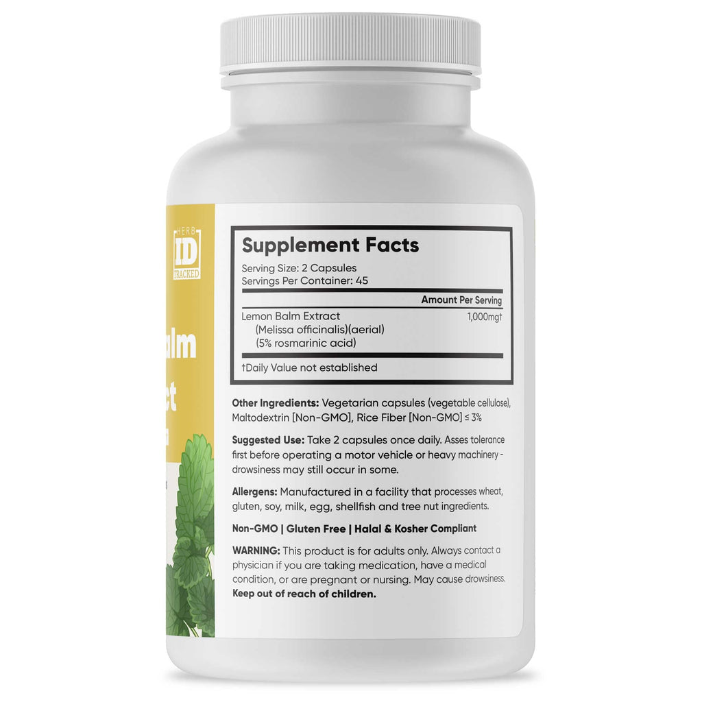 enhanced focus with lemon balm