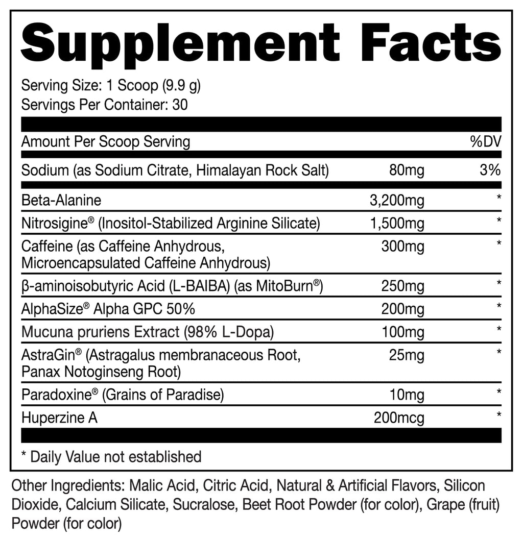 enhanced focus with pre-workout blend