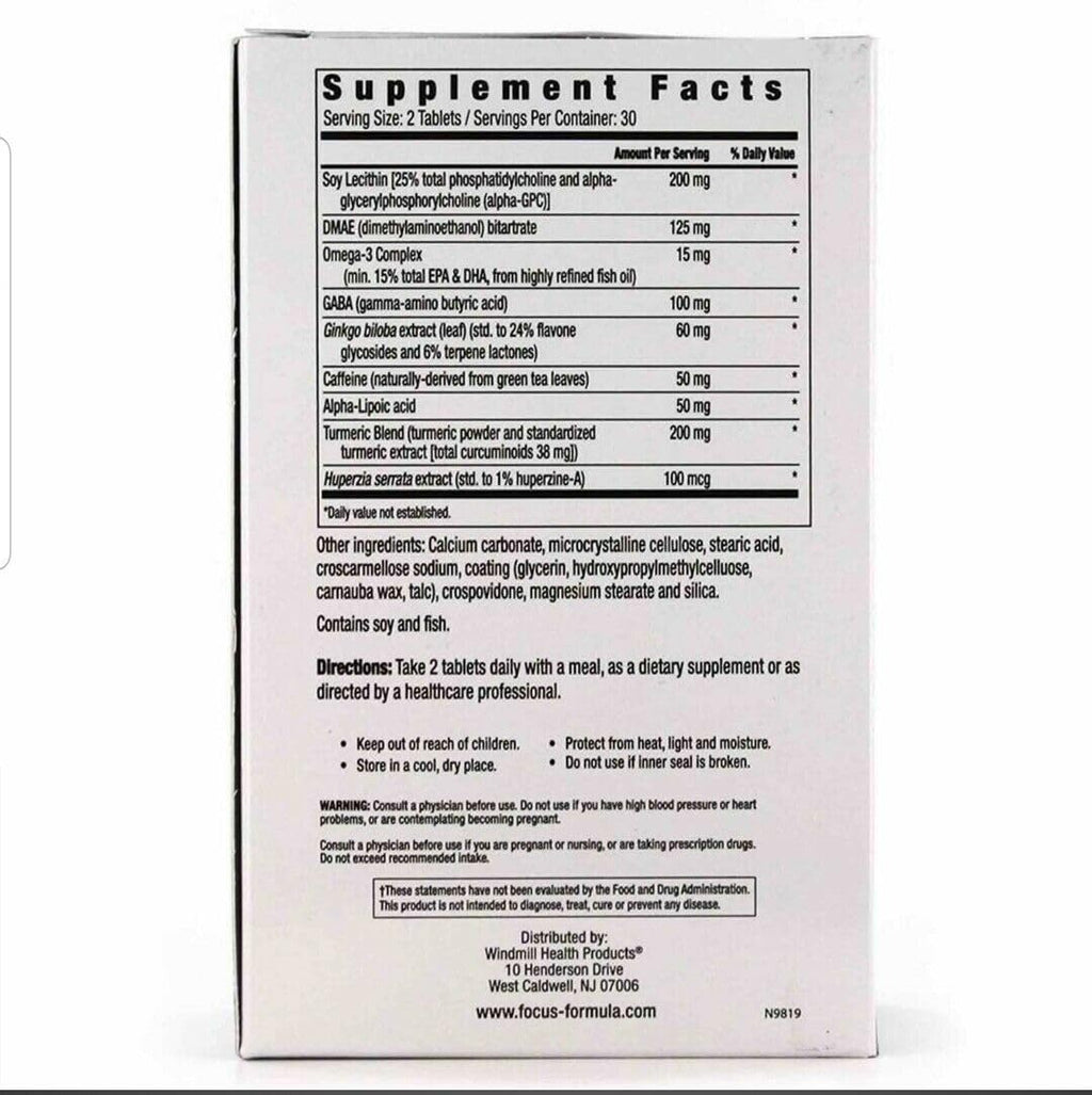 enhanced focus with Windmill supplements