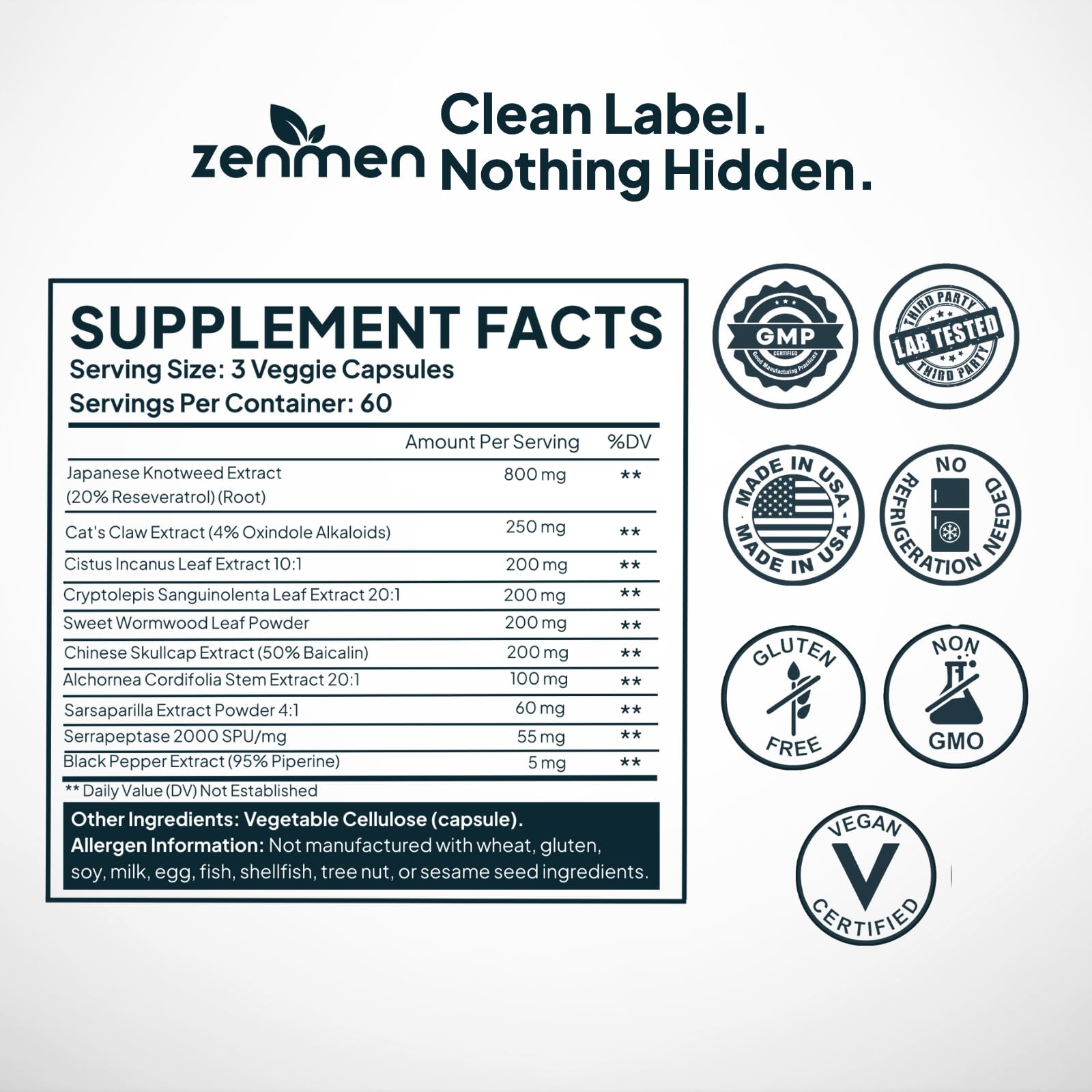 enhanced formula blended supplements for vitality