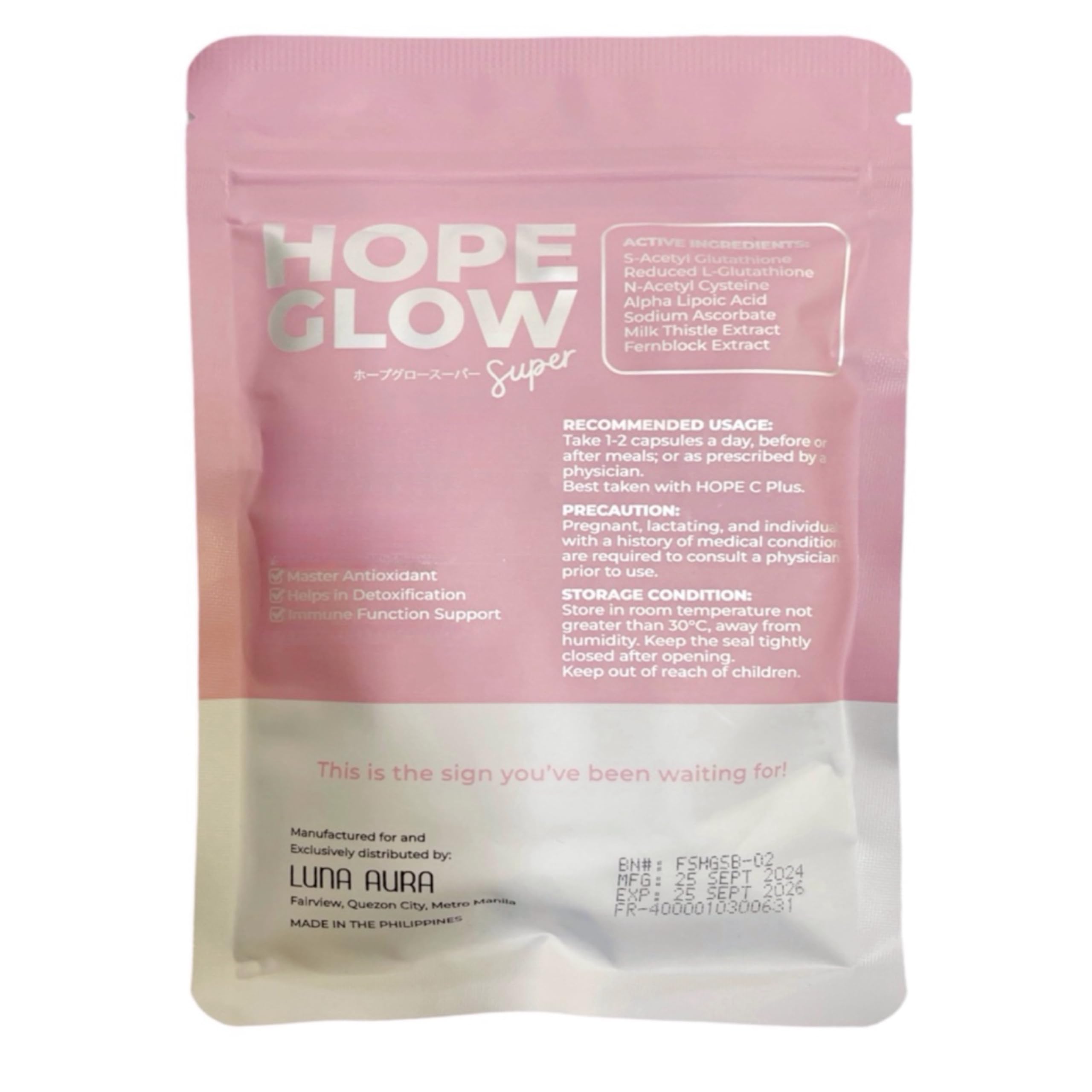 enhanced glow with blended vitamins