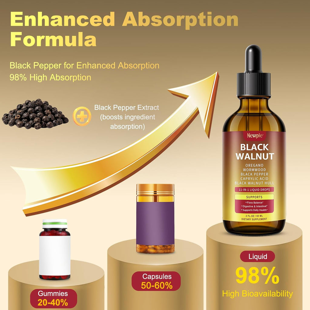 enhanced gut flora with black pepper