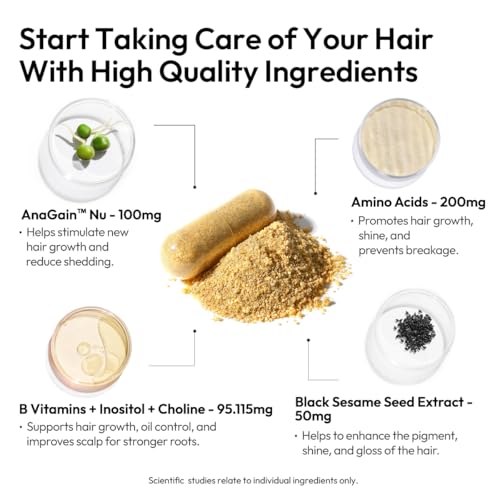 enhanced hair thickness and volume
