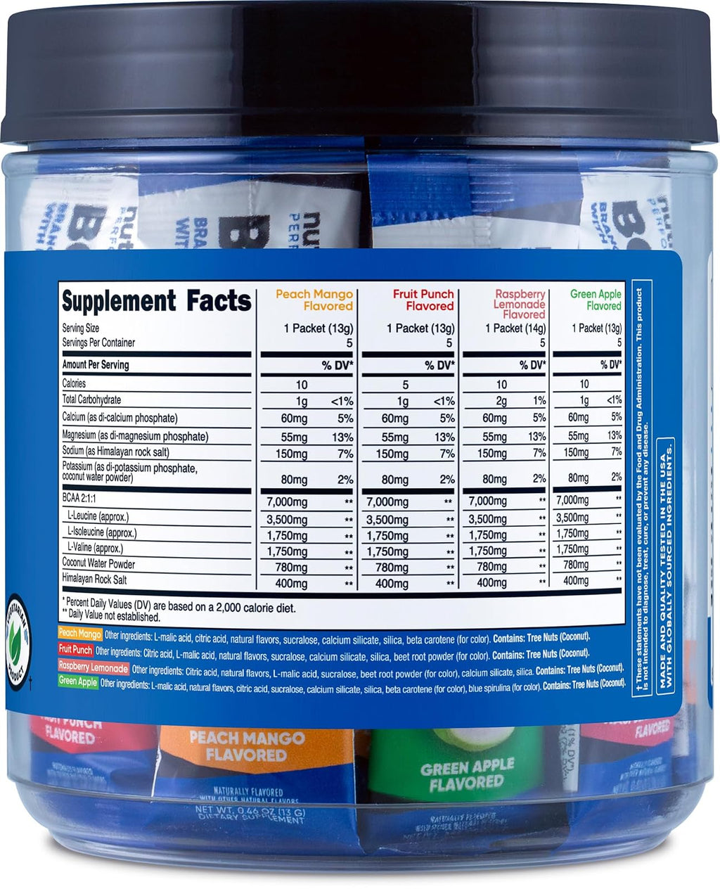 enhanced hydration with BCAA blend
