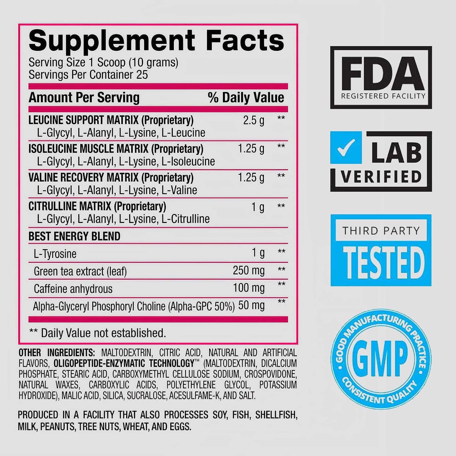 enhanced hydration with bcaa